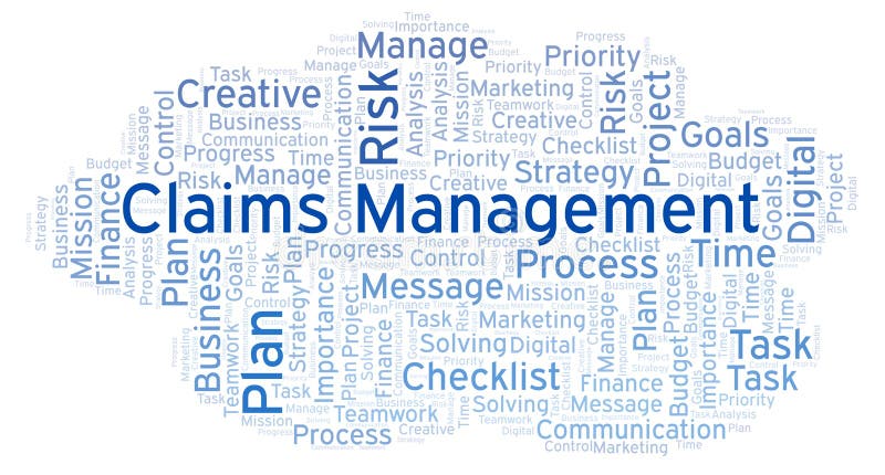 Claims Management Word Cloud, Made with Text only. Stock Illustration ...
