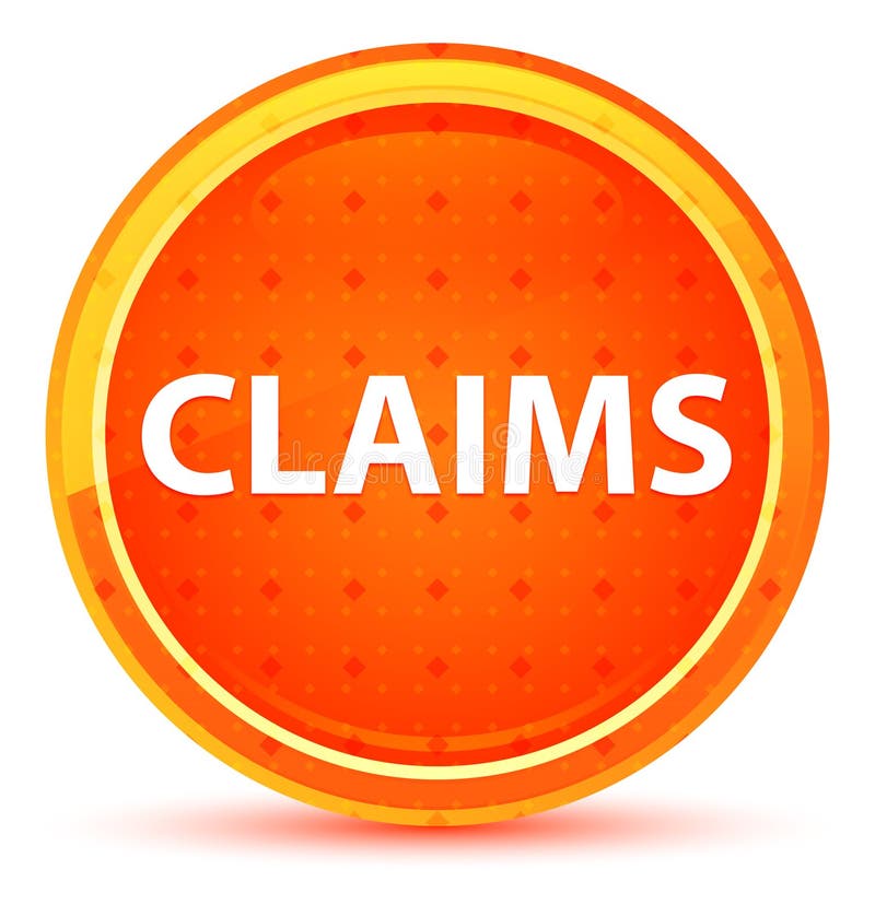 Claims Natural Orange Round Button Stock Illustration - Illustration of ...
