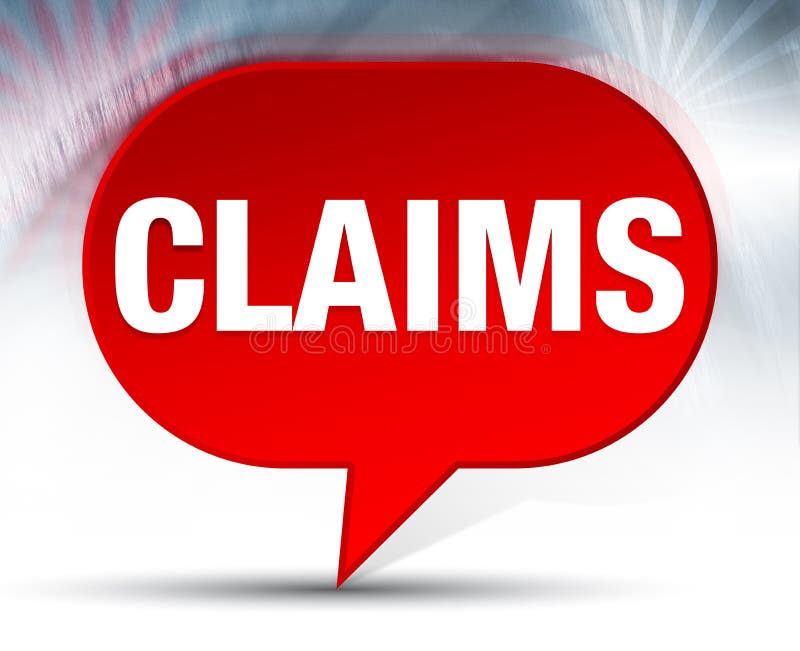 Claims Red Bubble Background Stock Illustration - Illustration of ...