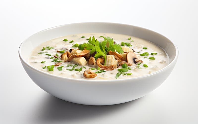 Chowder on the White Background -Generative Ai Stock Illustration ...
