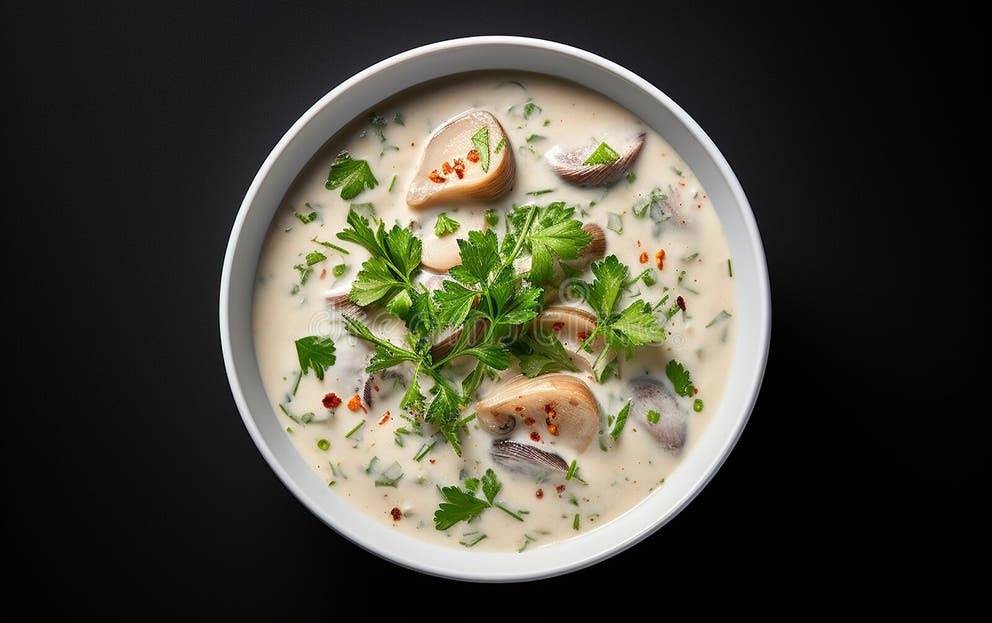 Chowder on the White Background -Generative Ai Stock Illustration ...