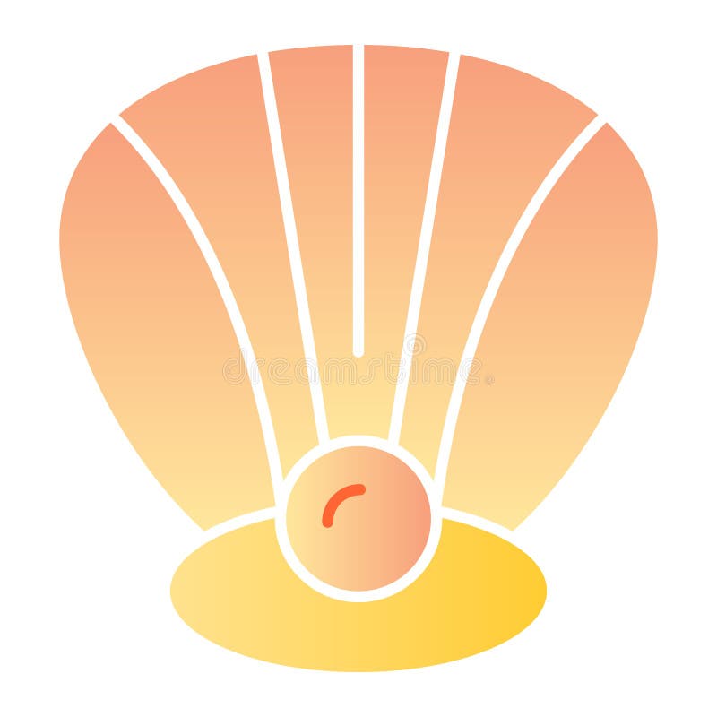 Flat Icon. Perl in a Shell Color Icons in Trendy Flat Style Stock ...