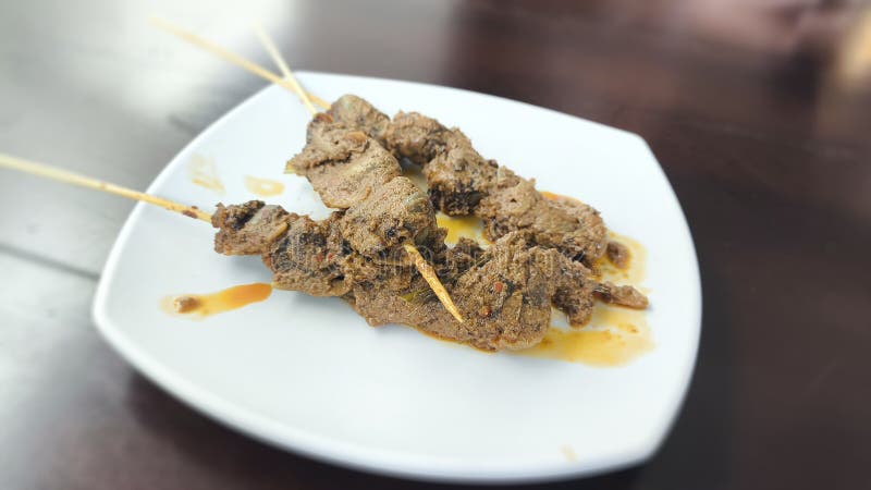 Satay Rendang Style Indonesian Stock Photo - Image of satay, rendang ...