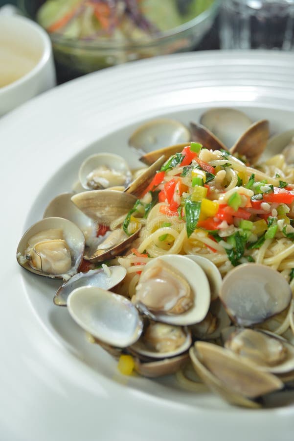 Shell spaghetti stock photo. Image of main, style, spicy - 91638668