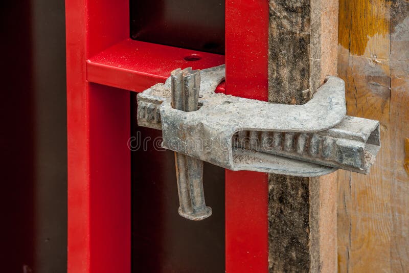 The Clamp Connects the Formwork Board Stock Photo - Image of system ...