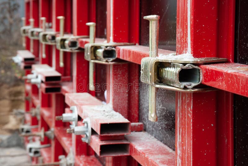 The Clamp Connects the Formwork Stock Photo - Image of scaffold ...