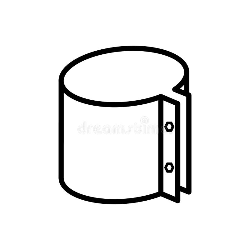 Clamp Coupling Clamp. Vector Sign in a Simple Style Isolated on a White ...