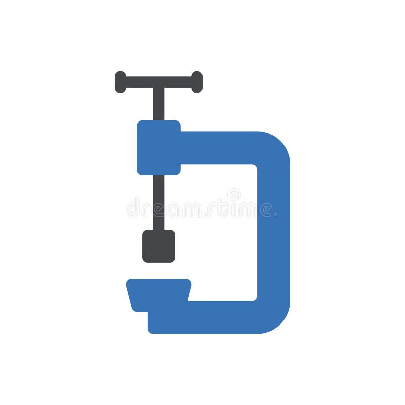 Clamp Vector Glyph Colour Icon Stock Vector - Illustration of repair ...