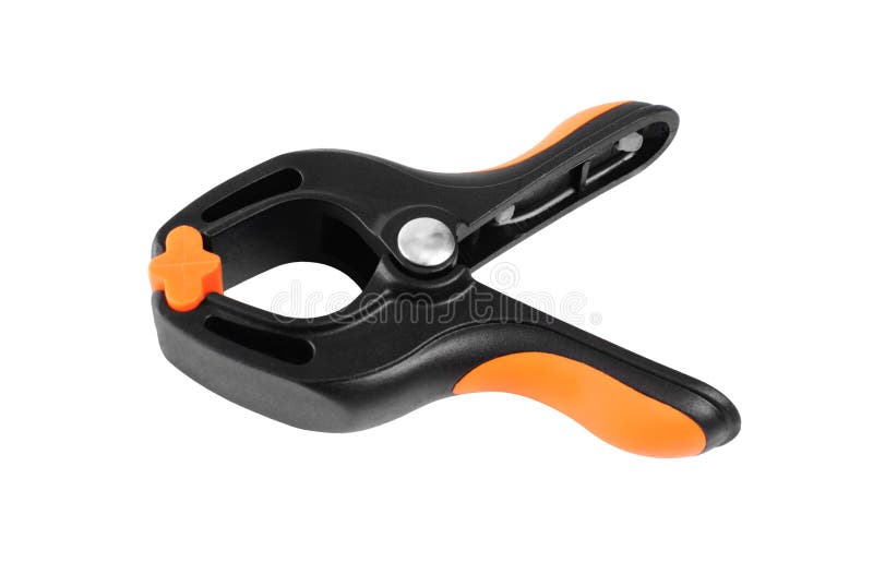 Orange C Clamp stock photo. Image of white, metal, grip - 174063962