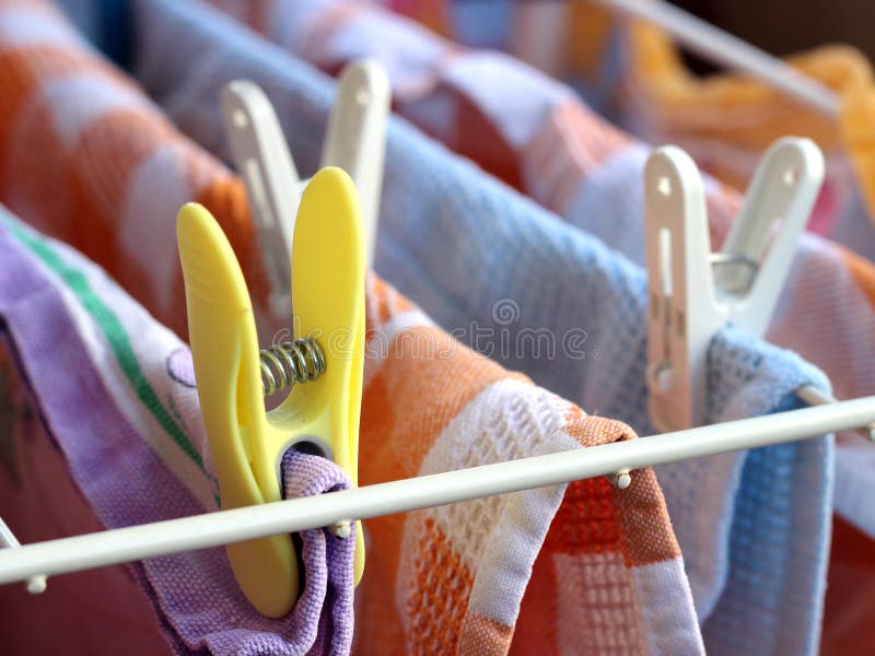 Laundry line stock photo. Image of orange, line, clothespins - 24266206