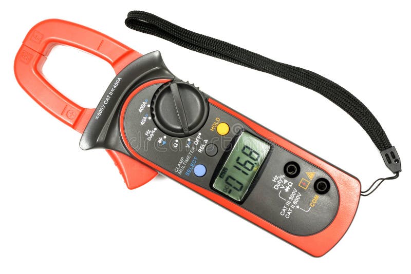 Clamp Meter Isolated on the White Background Stock Image - Image of ...