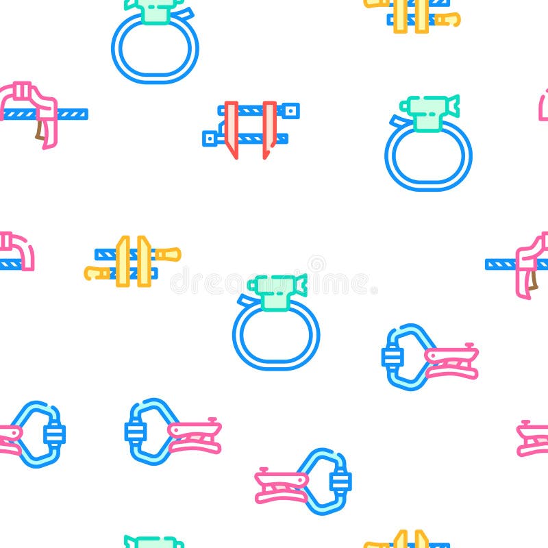 Clamp Vice Grip Tool Metal Vector Seamless Pattern Stock Vector ...