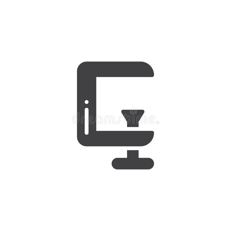 Clamp Work Tool Icon Vector Stock Vector - Illustration of sign, solid ...