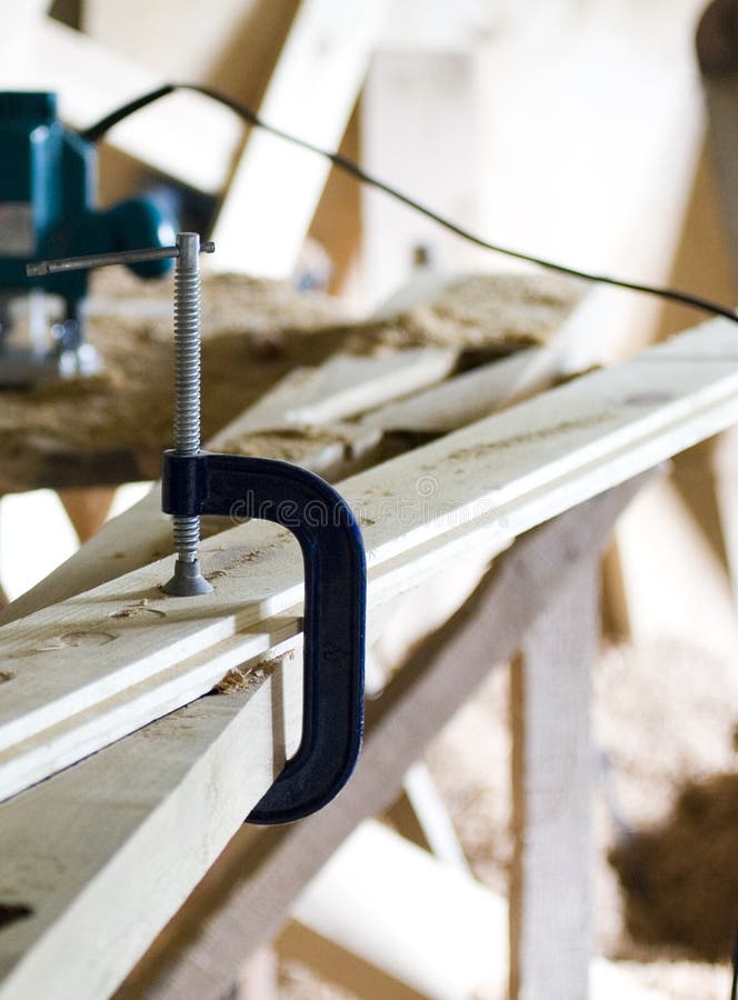 Clamp in workshop stock photo. Image of support, handle - 24053018