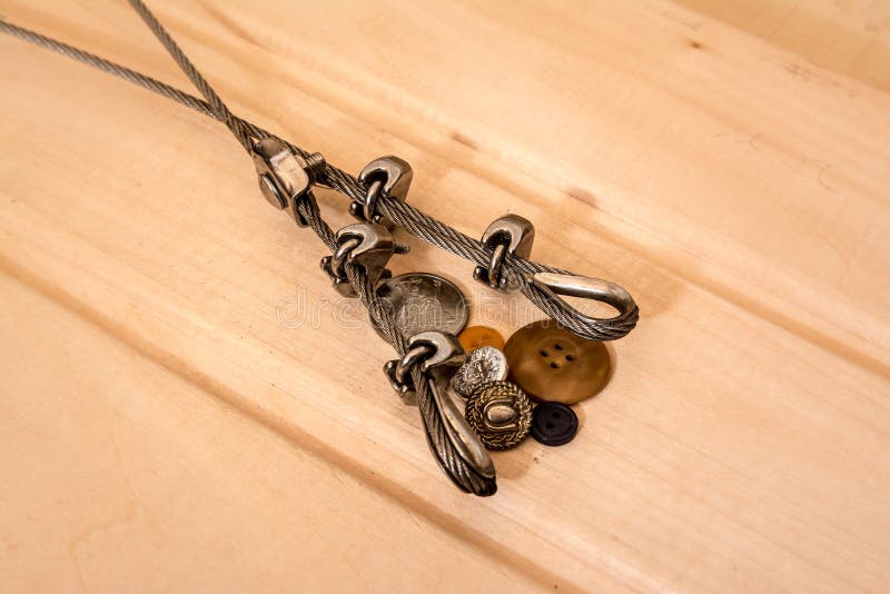 Rope and clamps stock photo. Image of metallic, connection - 41086640