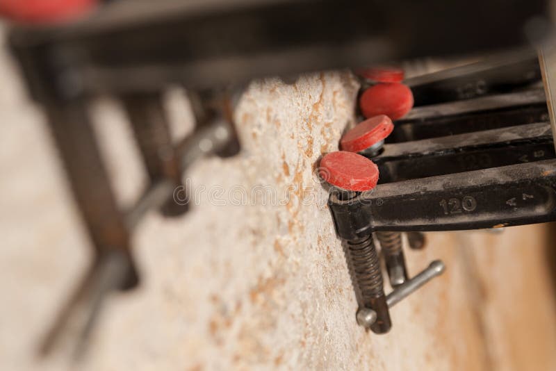 Clamps in a Carpenter Workshop Stock Image - Image of clamp, tool: 81078741