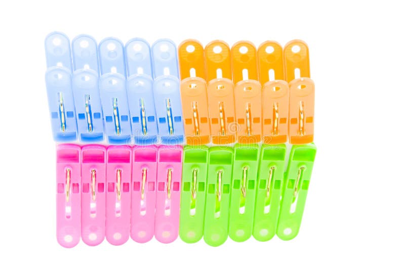 Clamps for a clothing stock image. Image of blue, pink - 30689909