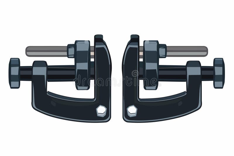 Clamps Isolated Illustration Stock Vector - Illustration of industry ...