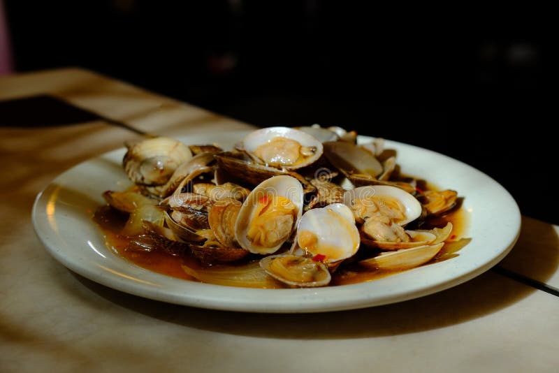 Clams Black Bean Sauce stock image. Image of clams, dinner - 231405657
