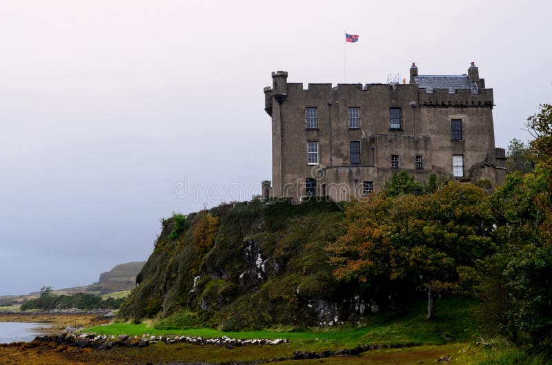 Clan MacLeod S Dunvegan Castle on a Cliff Stock Photo - Image of ...