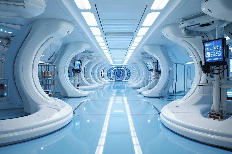 Clandestine Spacious and Enormous Underground Research Lab All in White ...