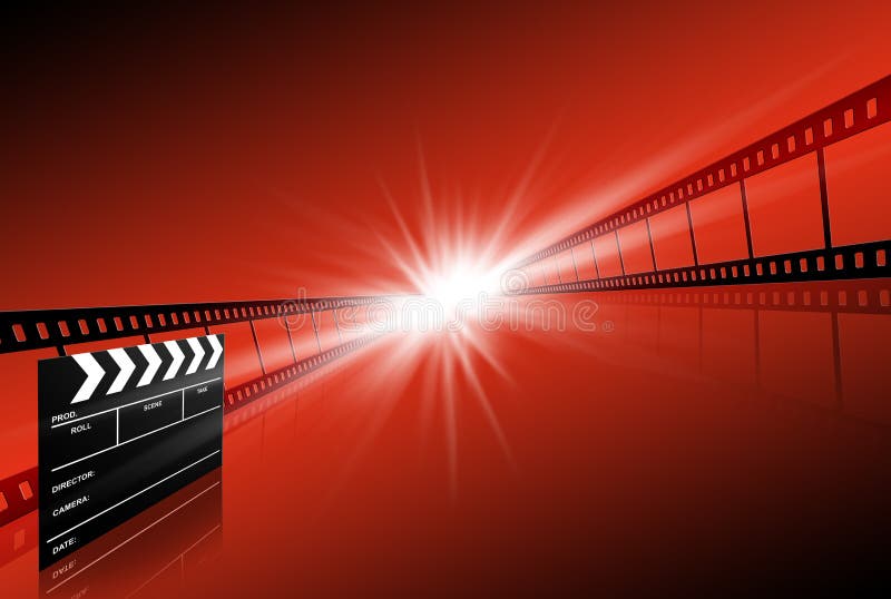 Movie Reel Background Red