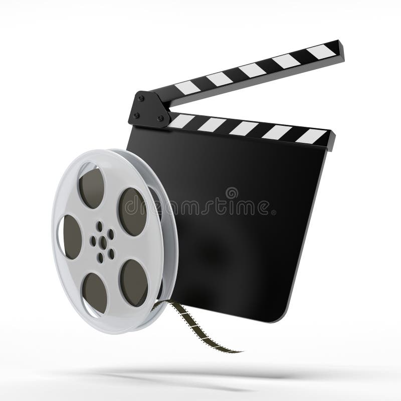 Film and Clapper board stock illustration. Illustration of media - 30142238