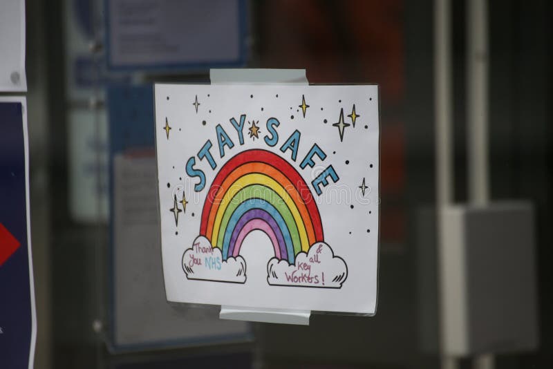 Stay Safe NHS Rainbow Poster Stock Photo - Image of rainbow, safe ...