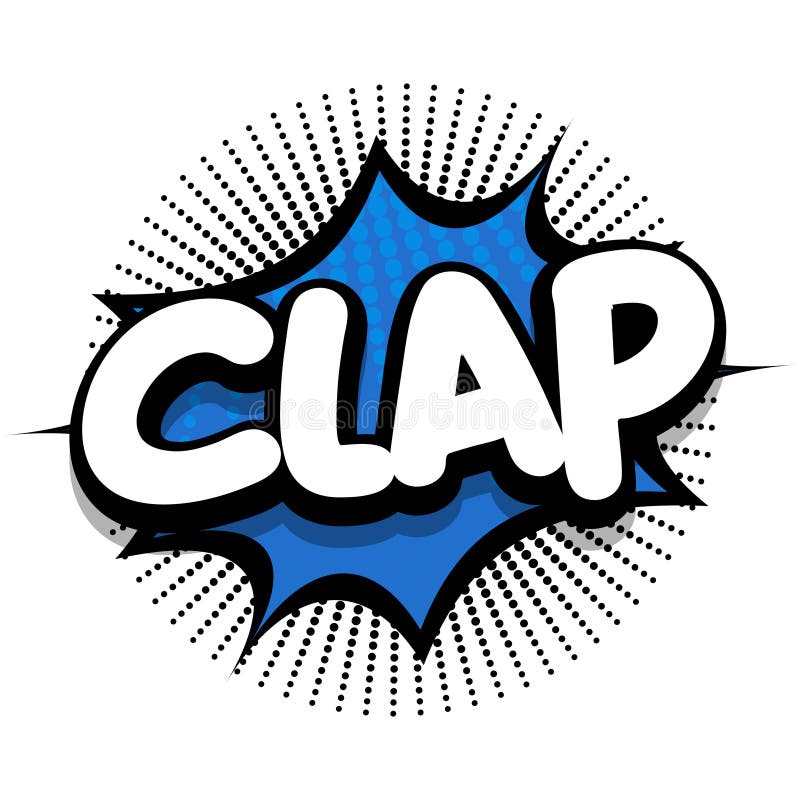 Clap Comic Book Explosion Bubble Vector Illustration Stock Vector ...