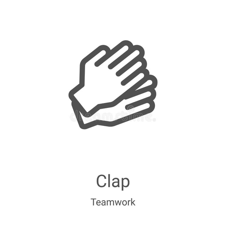 Clap Icon Vector from Teamwork Collection. Thin Line Clap Outline Icon ...