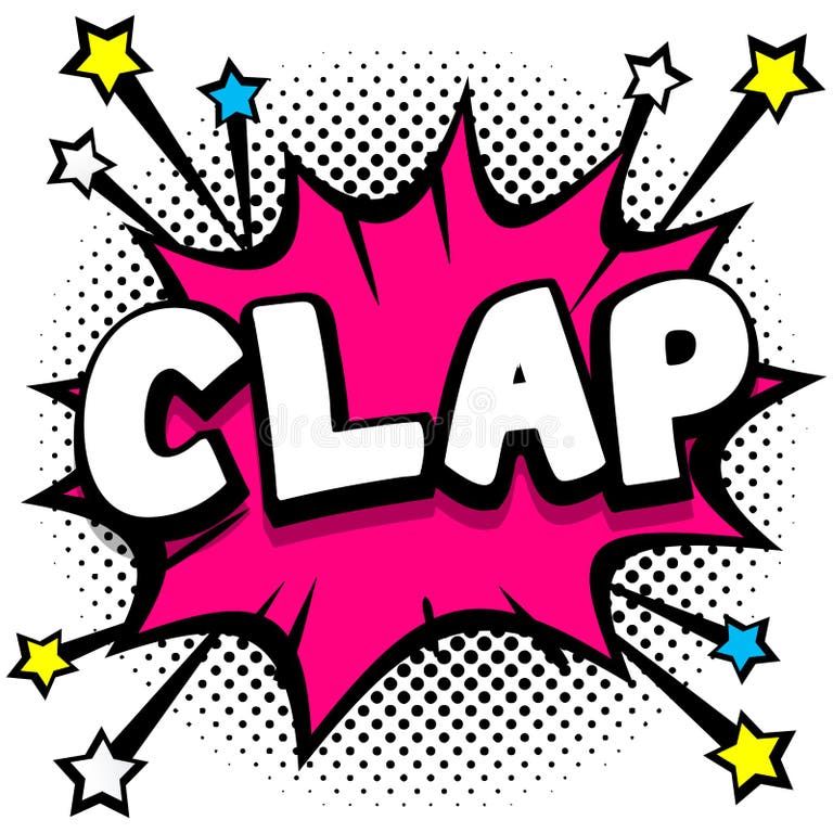 Clap Pop Art Comic Speech Bubbles Book Sound Effects Stock Vector ...