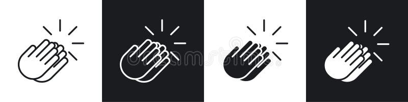 Clap vecor icon set stock vector. Illustration of applaud - 340622150