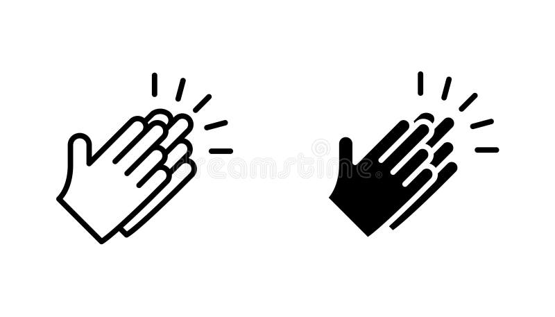 Clap vecor icon set stock vector. Illustration of symbol - 340578125