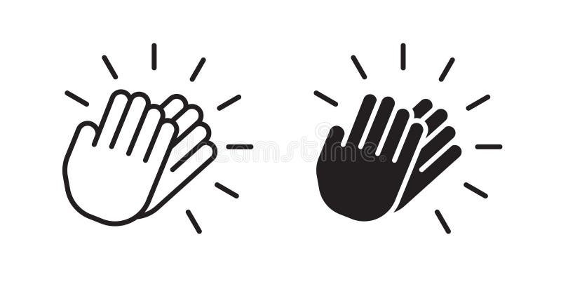 Clap vecor icon set stock vector. Illustration of vector - 340707312