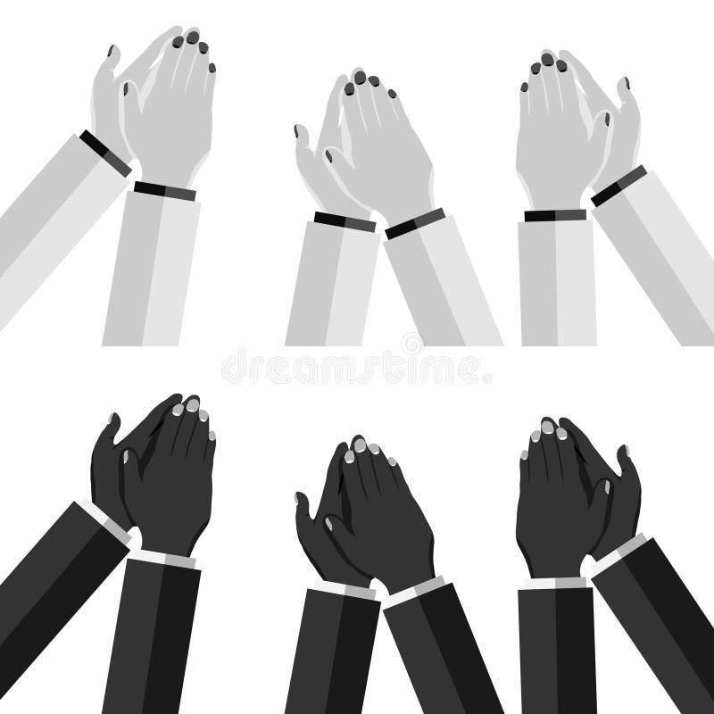 Clap Your Hands. Applause. Isolated Hands Clapping Stock Illustration ...