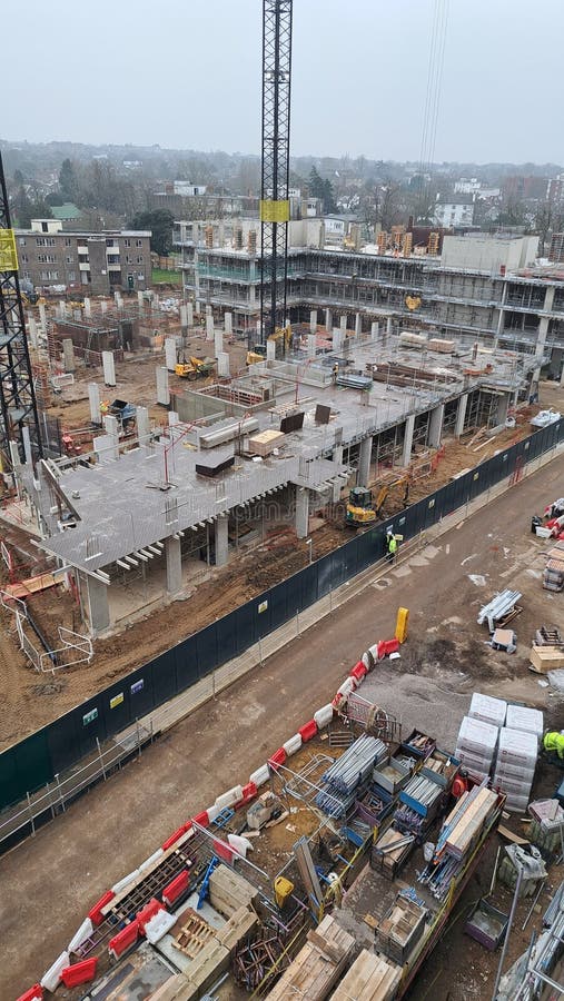 Clapham Junction Construction Site Seen from Above Editorial Image - Image of metal, materials ...