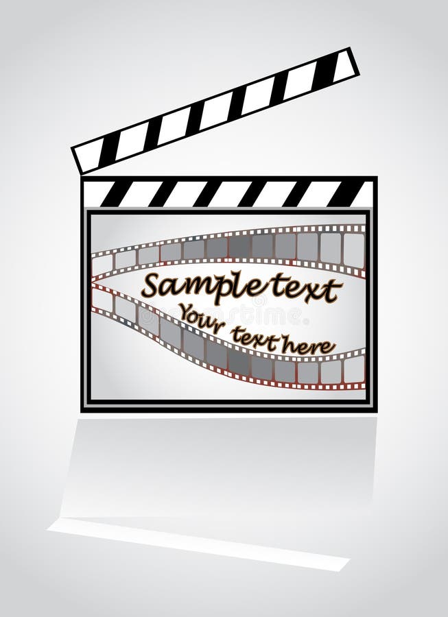Clapper board stock vector. Illustration of object, camera - 14823556
