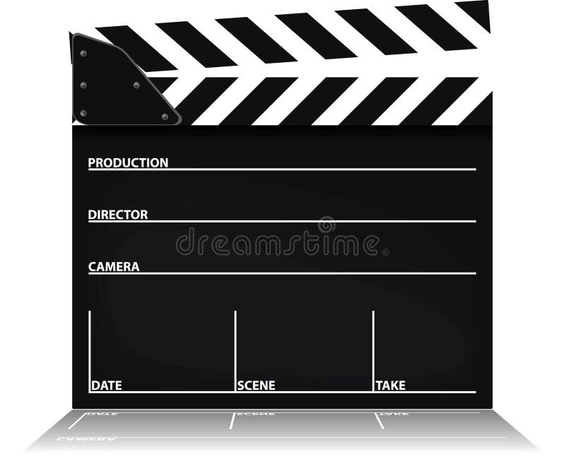 Clapper board stock illustration. Illustration of chalkboard - 3573837