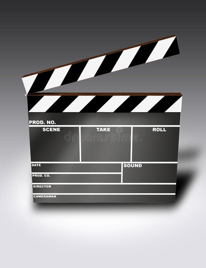 Clapper Board stock illustration. Illustration of clap - 786542
