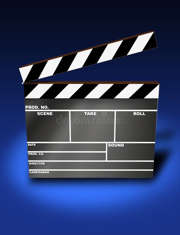 Clapper Board stock illustration. Illustration of clap - 786542