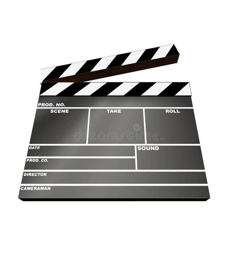 Clapper board stock illustration. Illustration of film - 786551
