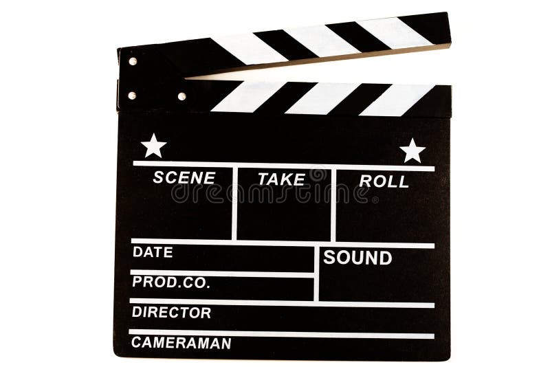 Clapper board and camera stock photo. Image of direct - 221598464