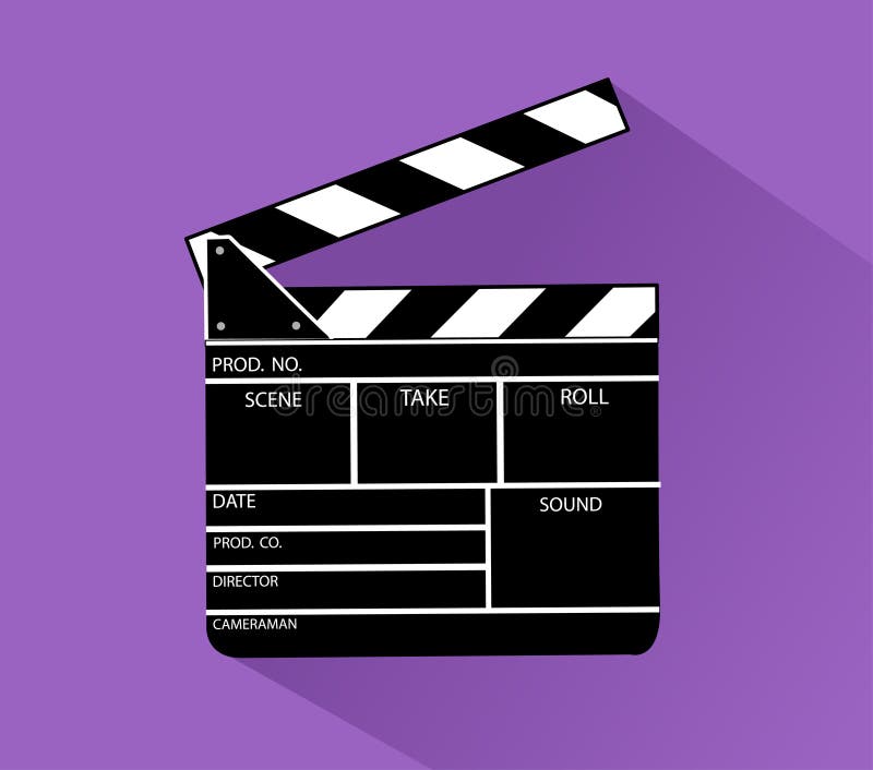 Movie clapper board vector stock vector. Illustration of entertainment ...