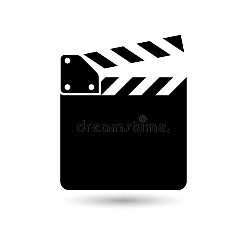Clapper Board Icon Set. Open Movie Clapper. Vector Isolated on ...