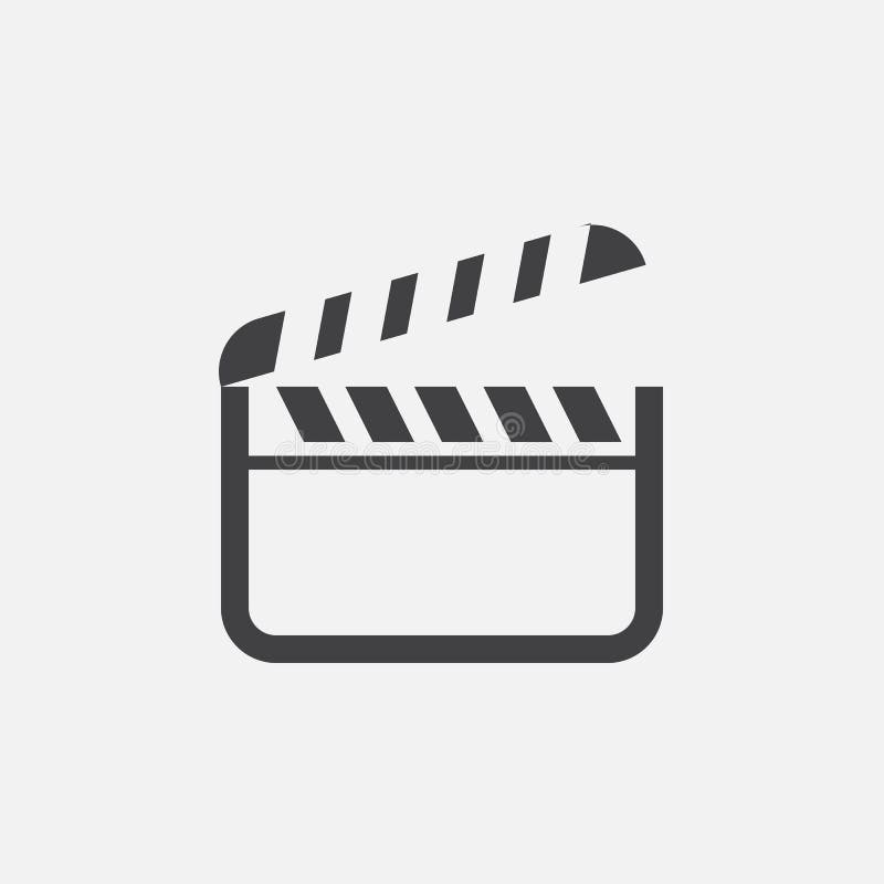 Clapper Board Icon Vector Illustration Isolated on White . Stock Vector ...