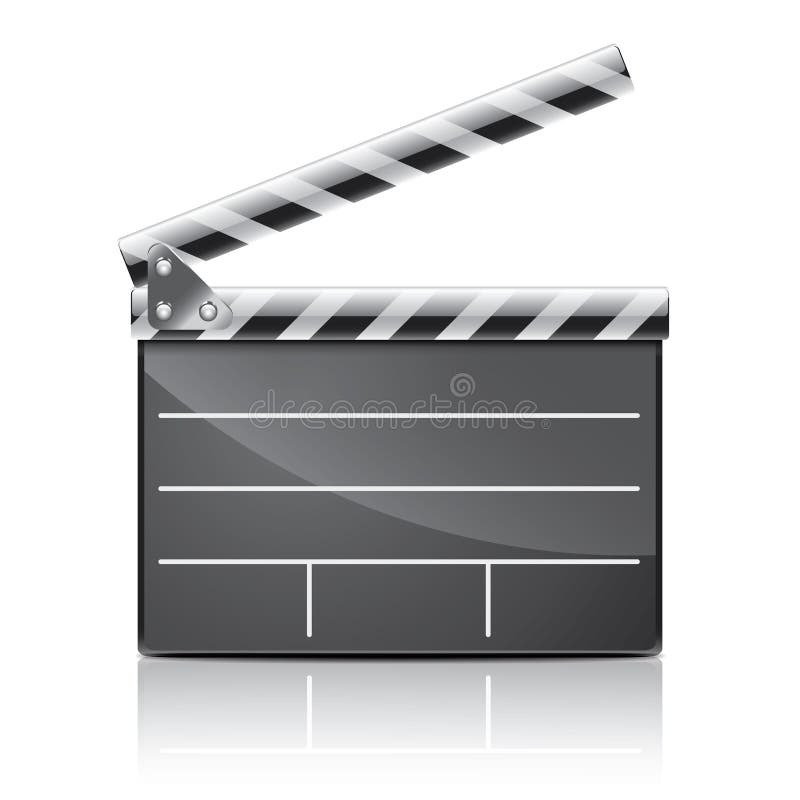 Movie Clapper Board on Blue Background Vector Stock Vector ...