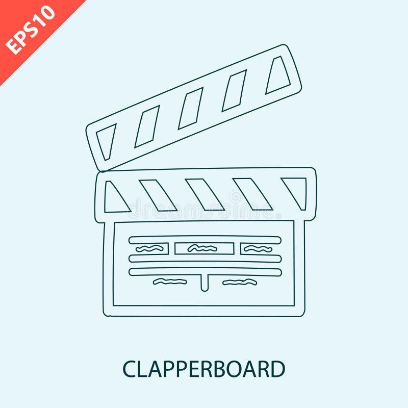 Clapper Board Logo Icon Design Vector Flat Isolated Illustration Stock Vector - Illustration of ...