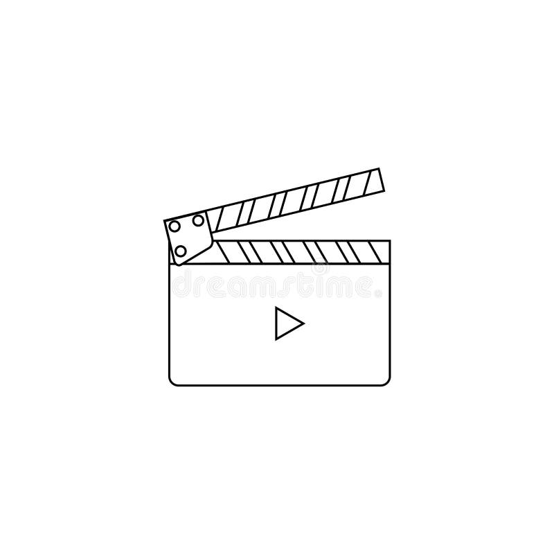 Clapper board logo stock vector. Illustration of production - 199627054