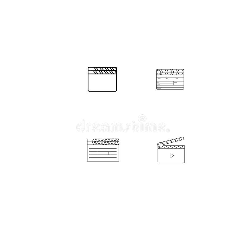 Clapper board logo stock vector. Illustration of symbol - 199627061