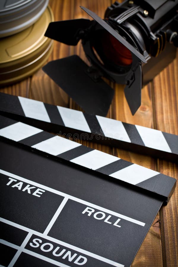 Movie Clapper and Film Reels Stock Photo - Image of flare, film: 23105760